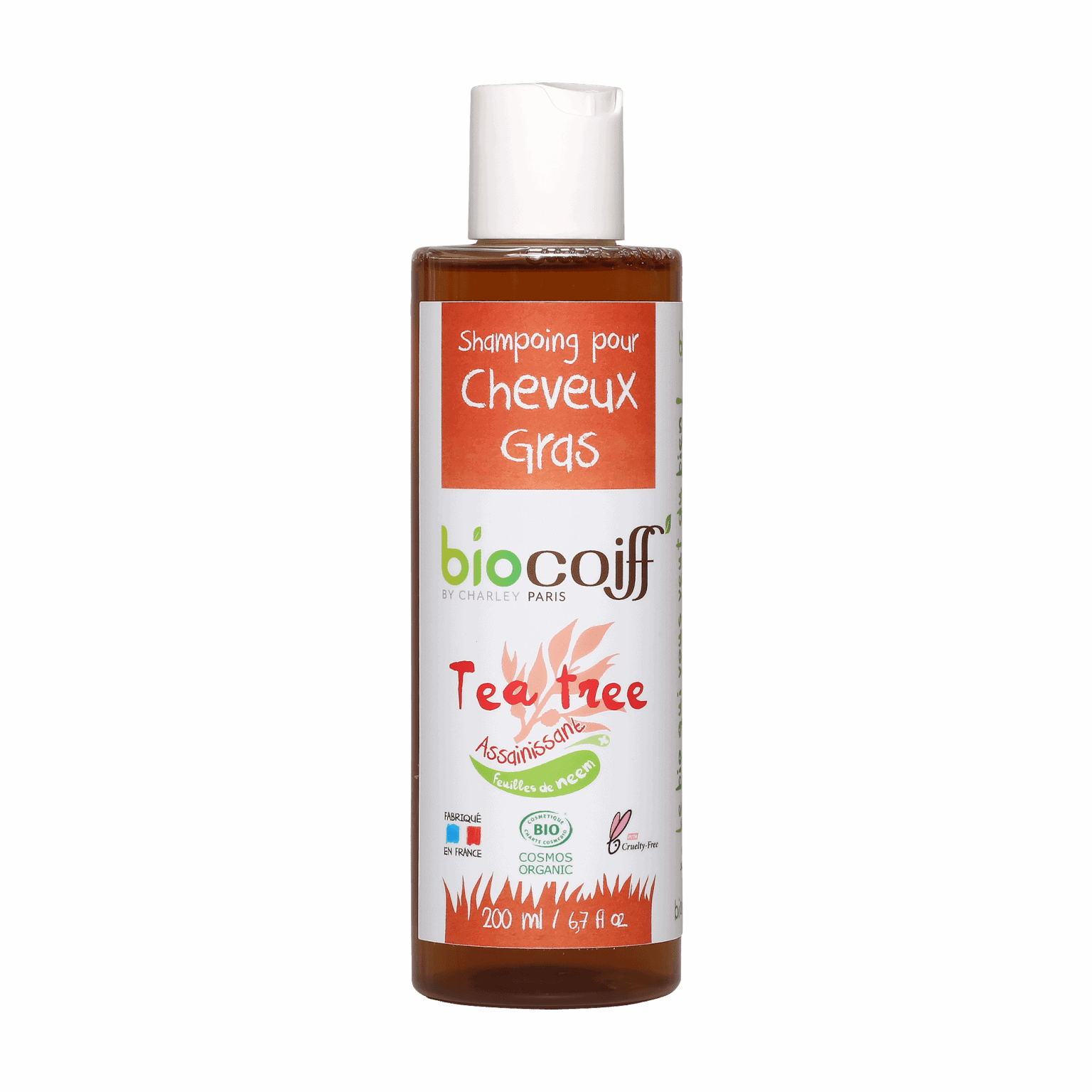 Shampoing bio & Vegan cheveux gras au Tea Tree Biocoiff